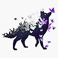Amazon.com: Asexual Pride Galaxy Wolf (Requested) Sticker Bumper ...