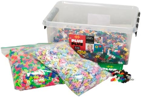 PLUS PLUS - Open Play Set - 7,000 Piece in Storage Tub - Basic, Neon ...