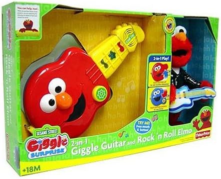 Sesame Street Giggle Suprise - Elmo and Cookie Monster 2 in 1 Guitar ...