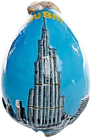 Seashell Souvenirs Heritage Scene For Burj Khalifa Painted On Sheashell ...
