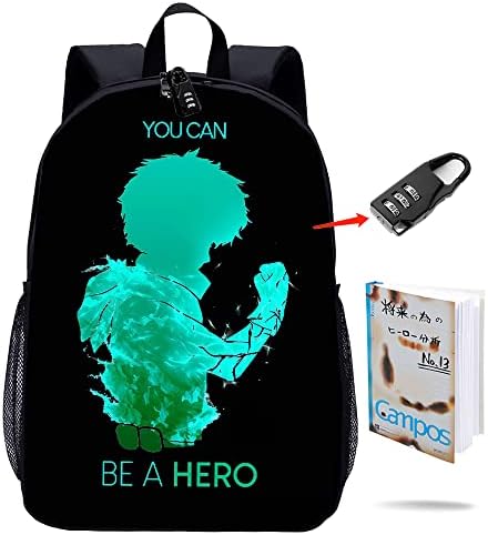 Hero Academia Backpack Unisex MHA Backpack BNHA Izuku Notebook with ...