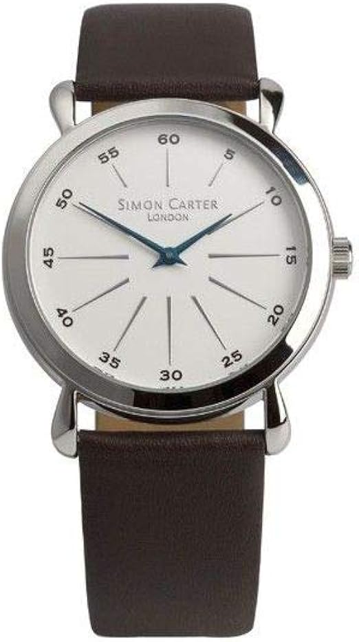 Simon Carter WT1903 W – Wristwatch Men's, Leather Strap White: Amazon ...