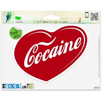 Amazon.com: Cocaine Drug Vinyl Car Bumper Window Sticker 3" x 2 ...