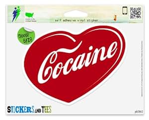 Amazon.com: Cocaine Drug Car Sticker Indoor Outdoor 5" x 4": Automotive