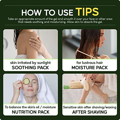 Neclar - Pure Organic Aloe Vera Gel - Aloe Vera Soothing gel - Aloe ...