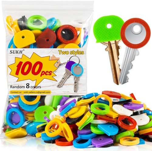 100pcs Key Covers Key Caps - Sukh Key Identifiers Covers Key Protector ...