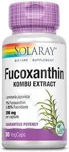 Solaray Fucoxanthin Special Formula Vegetarian Capsules, 400 mg | 30 ...