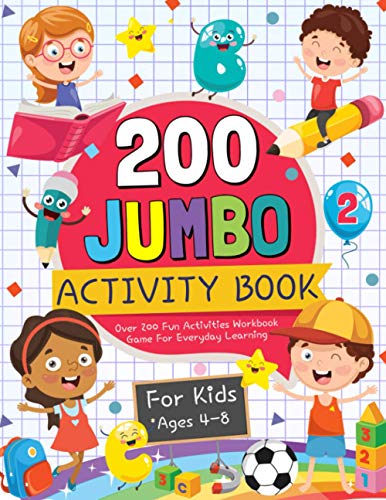 Amazon.com: 200 Jumbo Activity Book for Kids Ages 4-8: Over 200 Fun ...