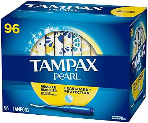 Tampax Pearl Plastic Antigravity LeakGuard Braid Regular Absorbency ...