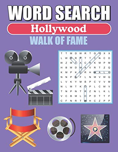 Amazon.com: Word Search Hollywood Walk Of Fame: Large Print Word Find ...