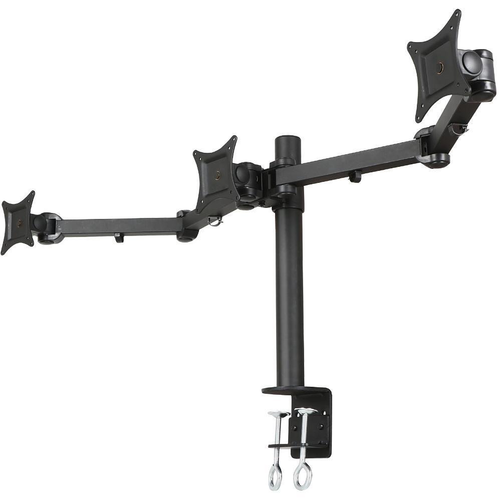 Topeakmart Triple LCD Monitor Stand Iron Desk Mount Base Adjustable Up ...