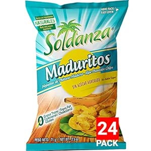 Amazon.com: Soldanza Maduritos Plantain Chips, Ripe, 2.5 Ounce (Pack of 24)