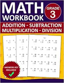 Math Workbook For Grade 3 Addition,Subtraction,Multiplication,Division ...