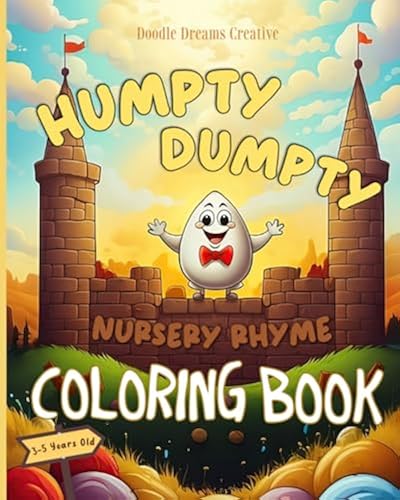 Humpty Dumpty Nursery Rhyme Coloring Book: Learn & Color Simple & Easy ...