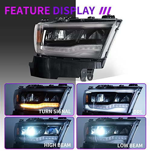 Faros delanteros LED Archaic para Dodge Ram 1500 2019-2022, conjuntos ...