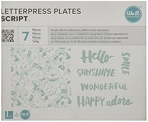 Amazon.com: We R Memory Keepers Script Lifestyle Letterpress Plates