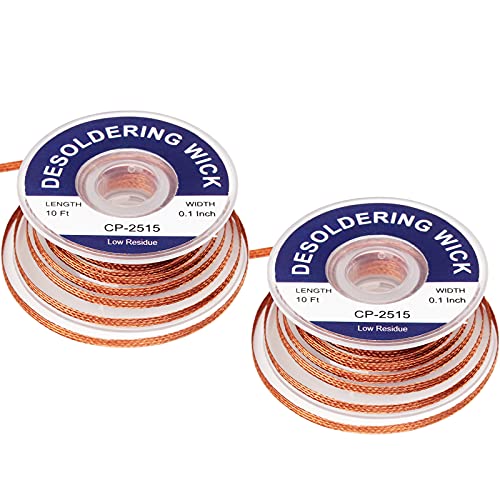 Lesnow Solder Wicks，No-Clean Solder Wick，10ft Length 2 Pieces ...