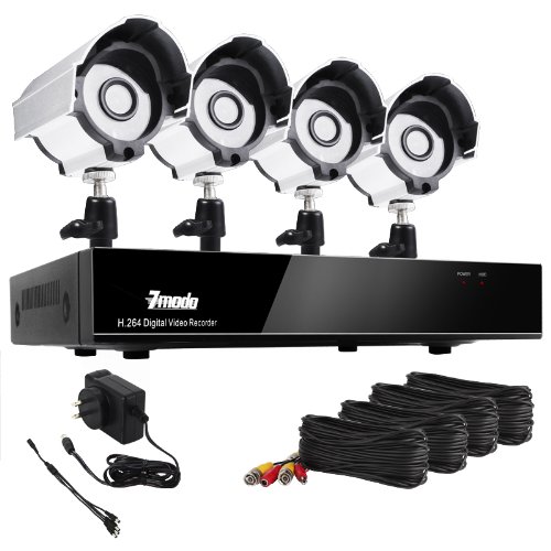 Zmodo 8CH H.264 DVR Security CCTV Surveillance Camera System 4 Sony CCD ...