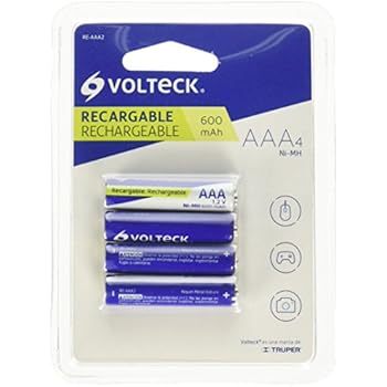 Volteck RE-AAA2, Pila recargable: Amazon.com.mx: Herramientas y Mejoras ...