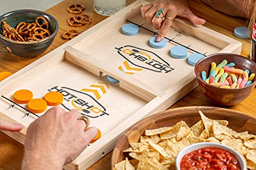 Hotshot Fast Sling Puck Game, Large Sling Shot Game, Foosball Tabletop ...