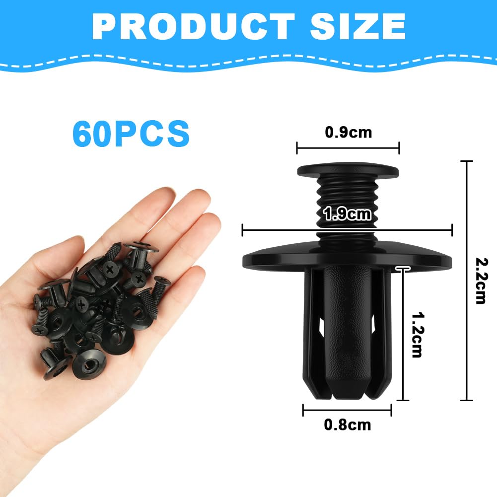 Mua Adiwo Plastic Rivet Fasteners, 60 PCS Car Body Retainer Clips Set ...
