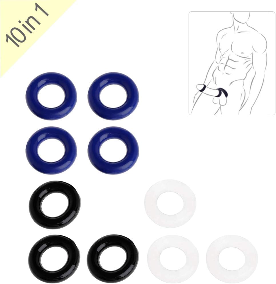 Amazon.com: 10 PCS Penis Ring Premium Stretchy Cock Ring Erection ...