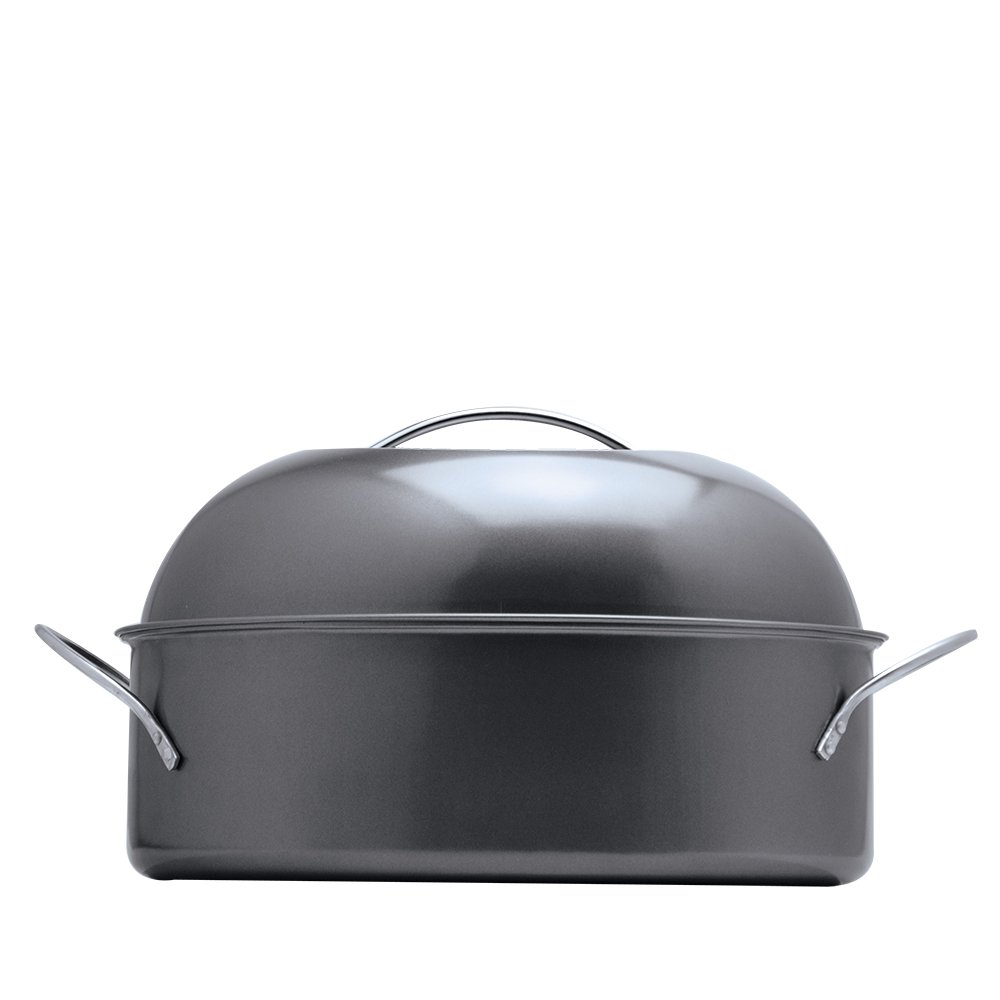 the Ecolution Kitchen Extras High Dome Roaster, 16-Inch by 11-Inch top ...