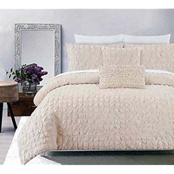Amazon.com: Moss & Willow Solid Light Gray 3pc Duvet Set Textured ...
