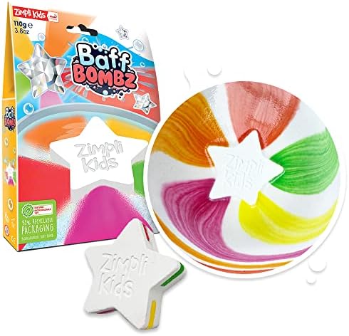 Large Star Bath Bomb from Zimpli Kids, Special Effect Colour Fizz Tub ...