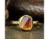 Amazon.com: Natural Raw Citrine Stacking Ring Handcrafted Hammered 24K ...