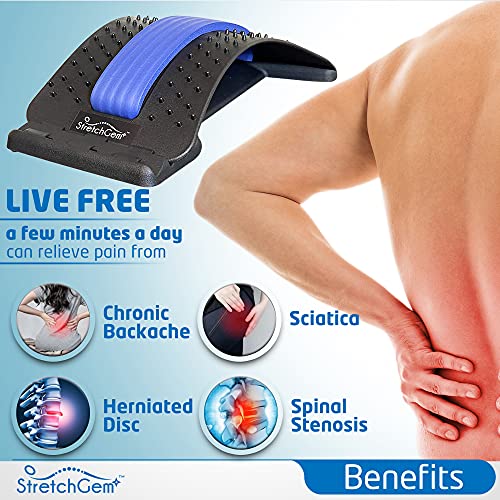 Lumbar Back Stretcher, Orthopedic Support Pain Relief Device, Upper and ...