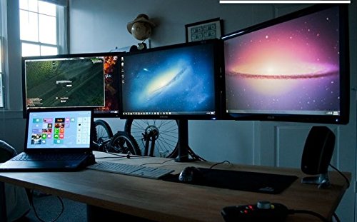 Desktop Monitor 27 inch: EZM Deluxe Triple Monitor Mount Stand Desktop ...