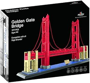 Amazon.com: Apostrophe Games Golden Gate Bridge Building Block Set (1,977 Pieces) San Francisco ...