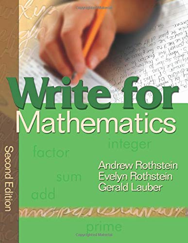 Amazon.com: Write for Mathematics: 9781412939942: Rothstein, Andrew S ...