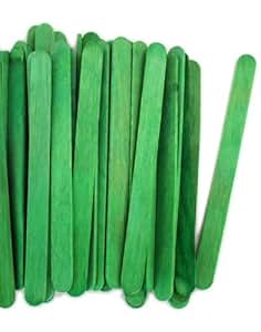 Amazon.com: 1000 Green Standard Size Wood Craft Sticks Colored Popsicle ...