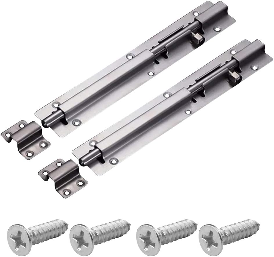 SENDILI 2 Pieces Sliding Gate Latch Bolt – Stainless Steel Safety Door ...