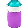 Amazon.com : Aqua 6 oz Squeasy Snacker Spill Proof Silicone Reusable ...