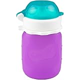 Amazon.com: Aqua 6 oz Squeasy Snacker Spill Proof Silicone Reusable ...
