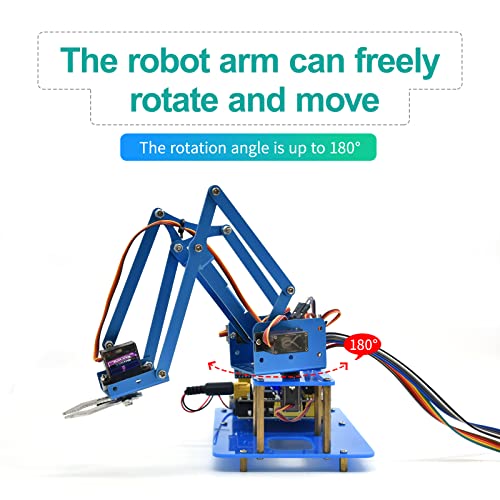 KEYESTUDIO Robot Arm Starter Kit for Arduino,4DOF Electronic Coding ...
