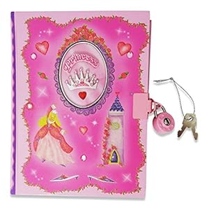 Hot Pink Princess Kids Secret Diary (Lockable Diary With Padlock & Keys ...