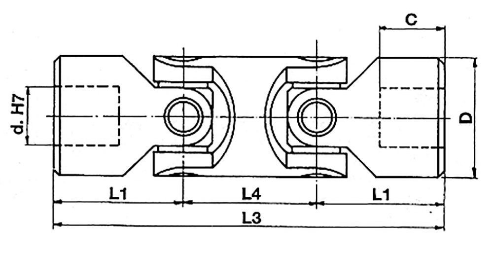 Universal Joints D22X45 Ametric Metric Double Universal Joint Standard ...