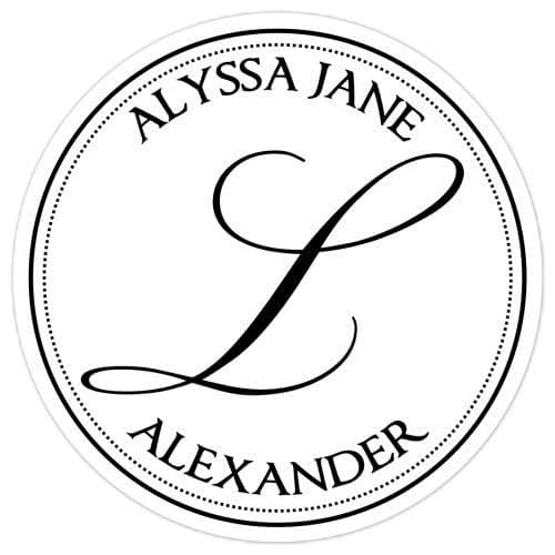 Amazon.com: 36 Wedding Monogram Labels, Monogram stickers, Custom ...