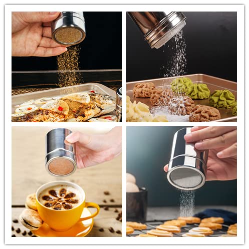 36 Coffee Decorating Stencils + 2 Stainless Steel Mesh Powder Shaker, Magnoloran Foam Latte Art ...