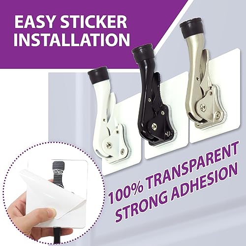Door Stopper with Adhesive Bracket Stickers, No Drilling or Tools ...