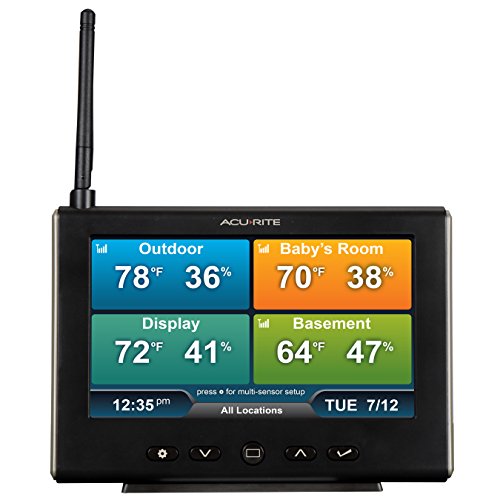 AcuRite 01039M HD Multi Display & 3-Sensor Temperature and Humidity ...