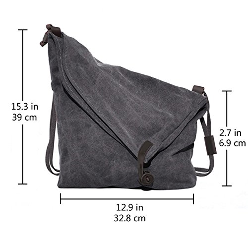 Crossbody Bag, COOFIT Messenger Bag Casual Canvas Hobo Bag Shouder Bag ...