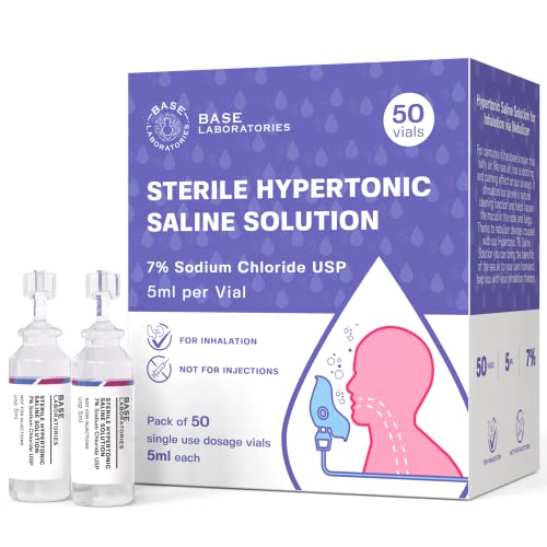 Base Labs 7% Hypertonic Saline Solution for Nebulizer Machine | Sterile ...