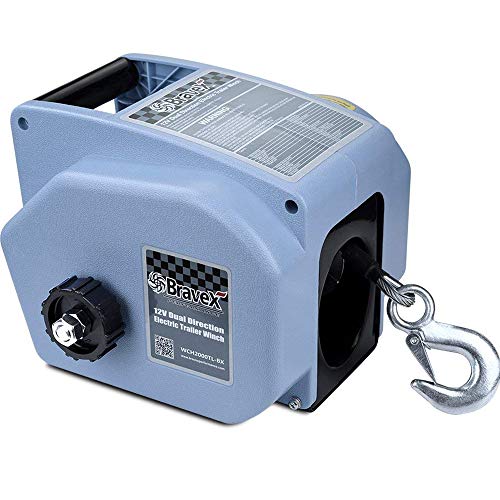 Bravex 12V DC Electric Winch Boat Trailer Corded Remote Control & Hand ...