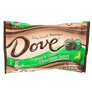 Amazon.com : Dove Mint and Dark Chocolate Swirl Squares: 30-Piece Bag ...