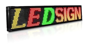 Amazon.com: LED Signs 40" X 15" Tri-color Bright Digital Programmable ...